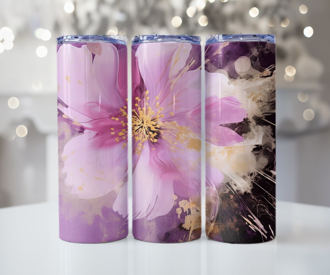 Floral Tumbler Wrap 20oz Flowers Design Tumbler Wrap Digital Download ...