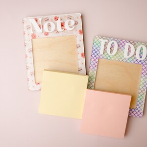 Personalized Post-it Note Holder for Teacher Cute Sticky Note Organizer ...