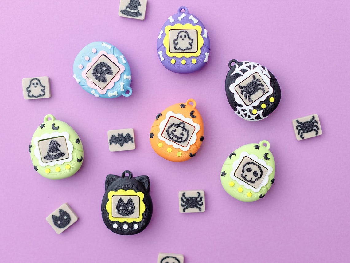 Halloween Bat Fidget Clicker Toy: Virtual Pet Keychain - Etsy
