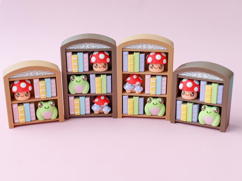 Book Shelf Fidget Clicker Toy 3D Printed Cozy Book Nook Fidget Clicker ...