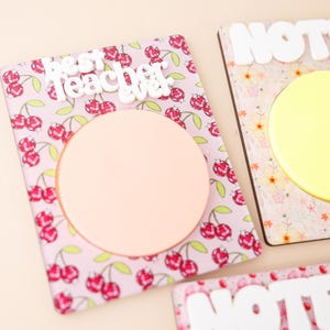 Sticky Note Holder for Teacher Cute Sticky Note Organizer Teacher ...