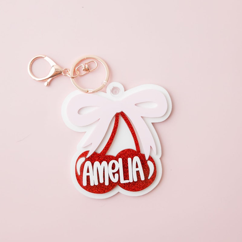 Cherry Keychain - Etsy