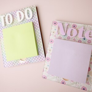 Personalized Post-it Note Holder for Teacher Cute Sticky Note Organizer ...