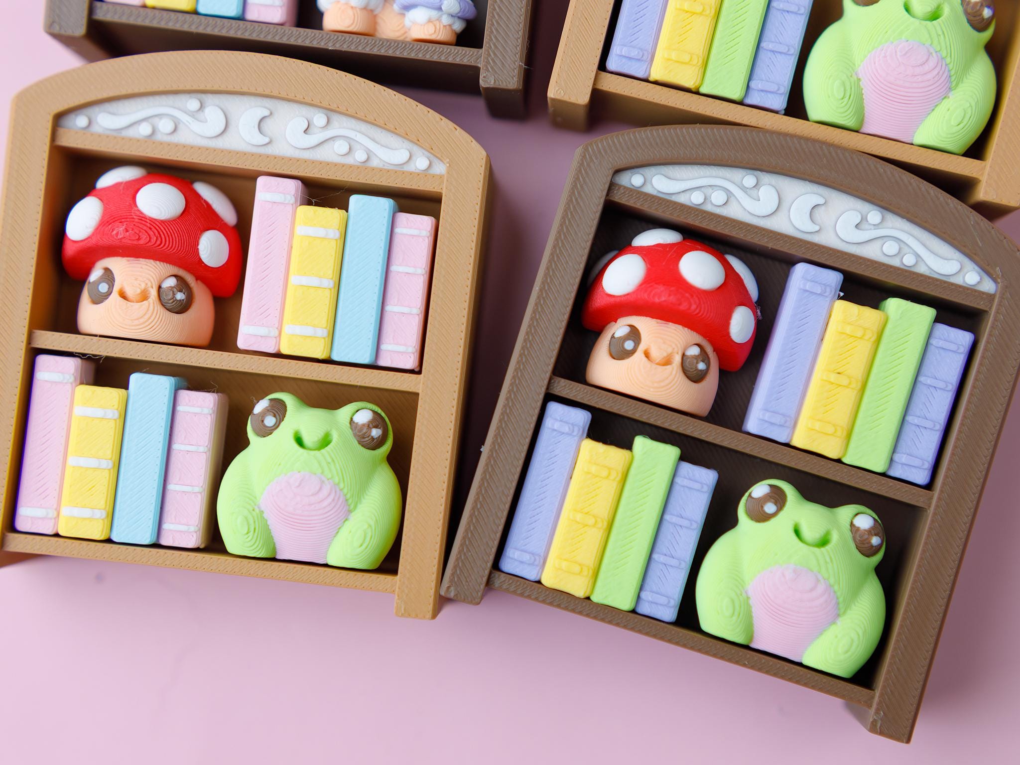 Book Shelf Fidget Clicker Toy 3D Printed Cozy Book Nook Fidget Clicker ...