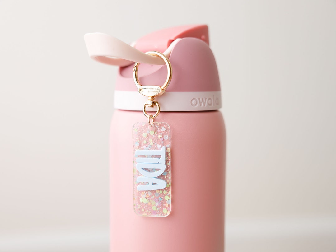 Personalized Acrylic Owala Water Bottle Name Tag Keychain - Etsy