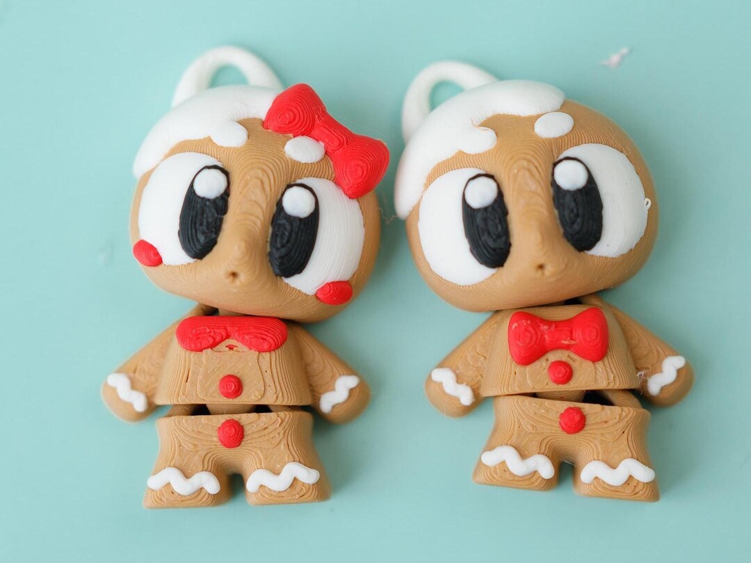 Ginger Bread 3D Printed Fidget Toy Christmas Flexi Fidget Toy - Etsy