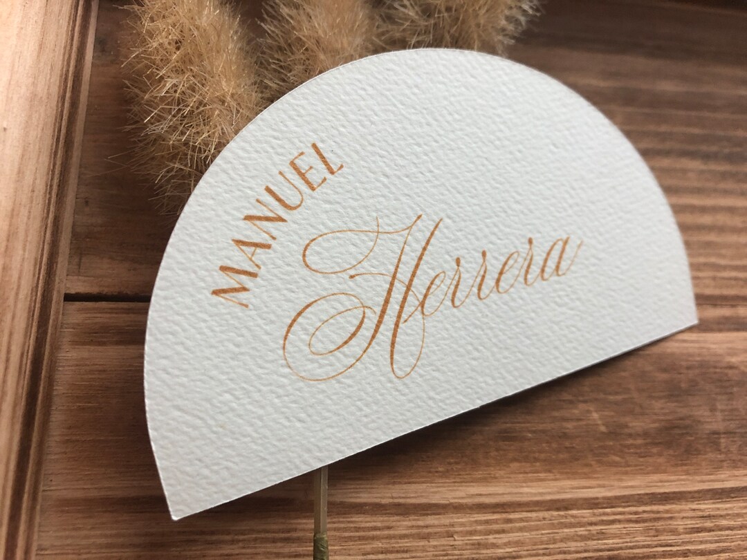 Printed Arch Place Cards With Name and Last Name Modern Minimalist ...