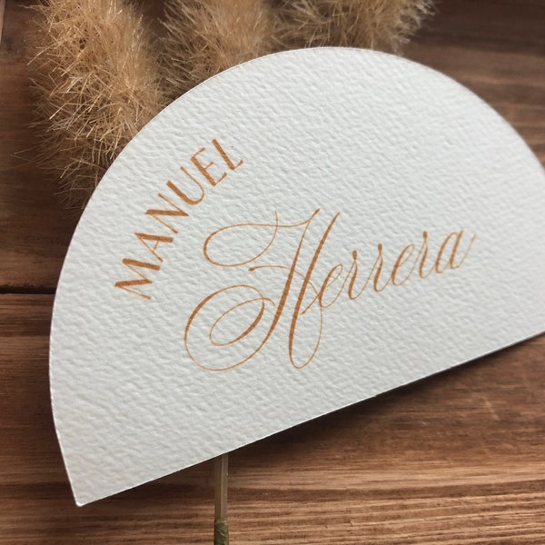 Circle Place Card - Etsy