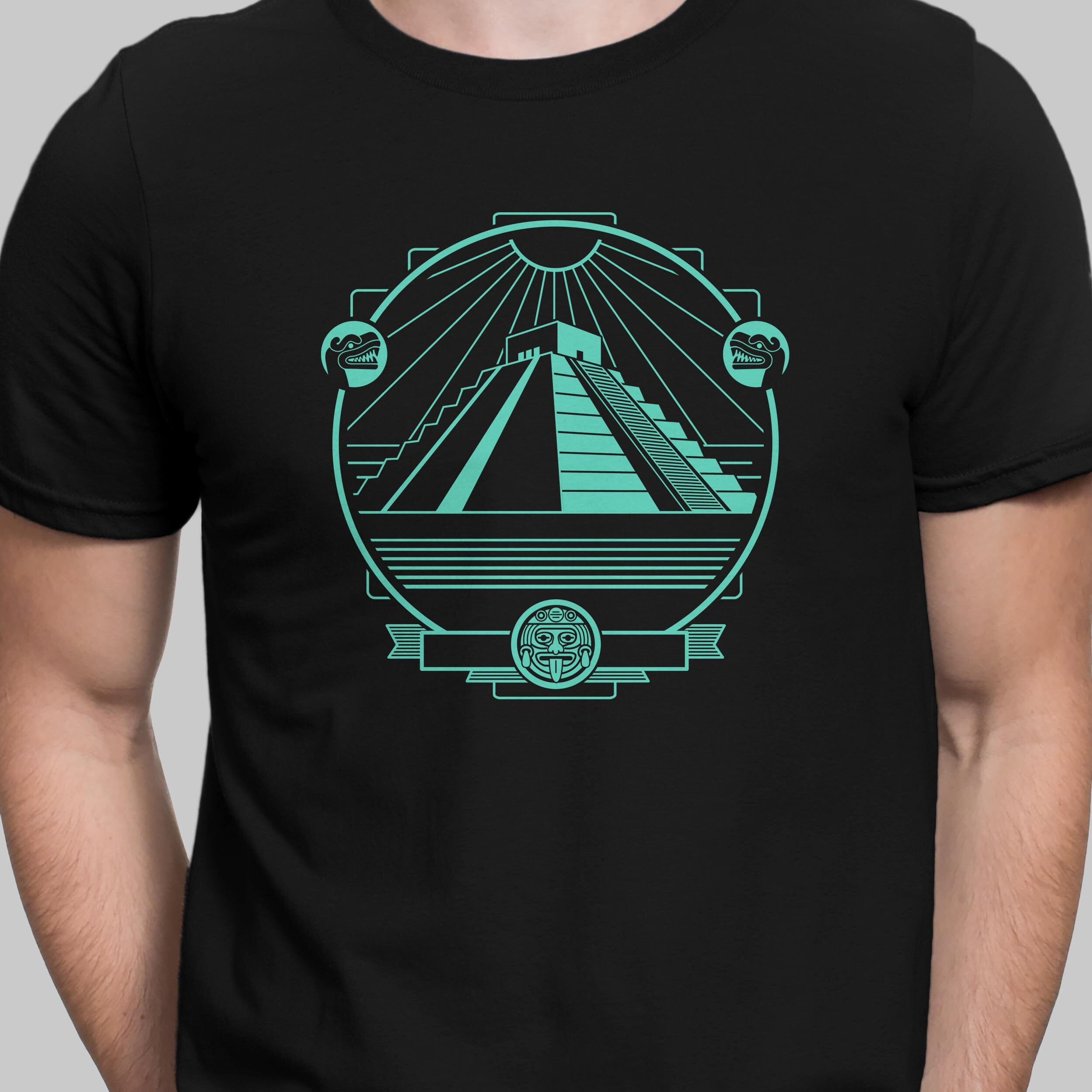 Mayan Pyramid Chichen Itza T-shirt, Mexico Pyramid, Ancient ...