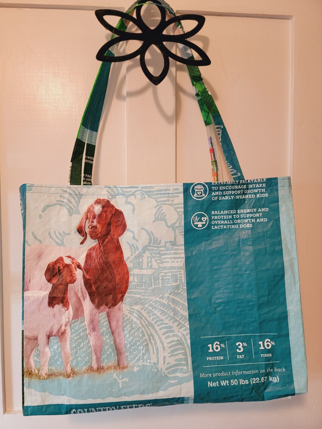 Beautiful Boer Goat Bag-teal - Etsy