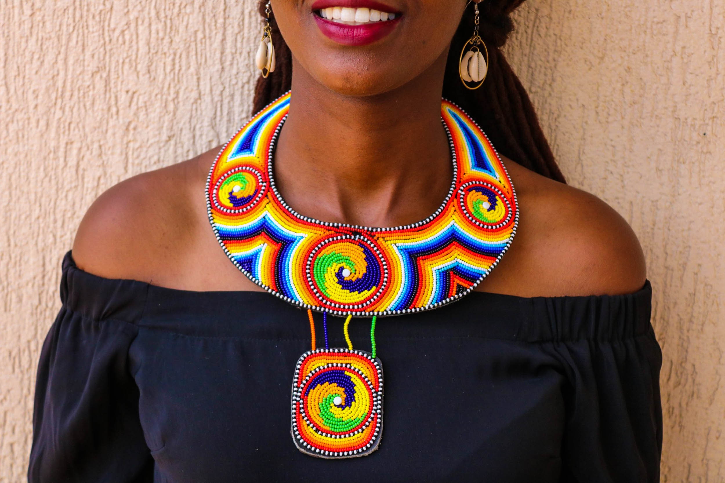 Collar africano con cuentas collar choker joyería africana | Etsy