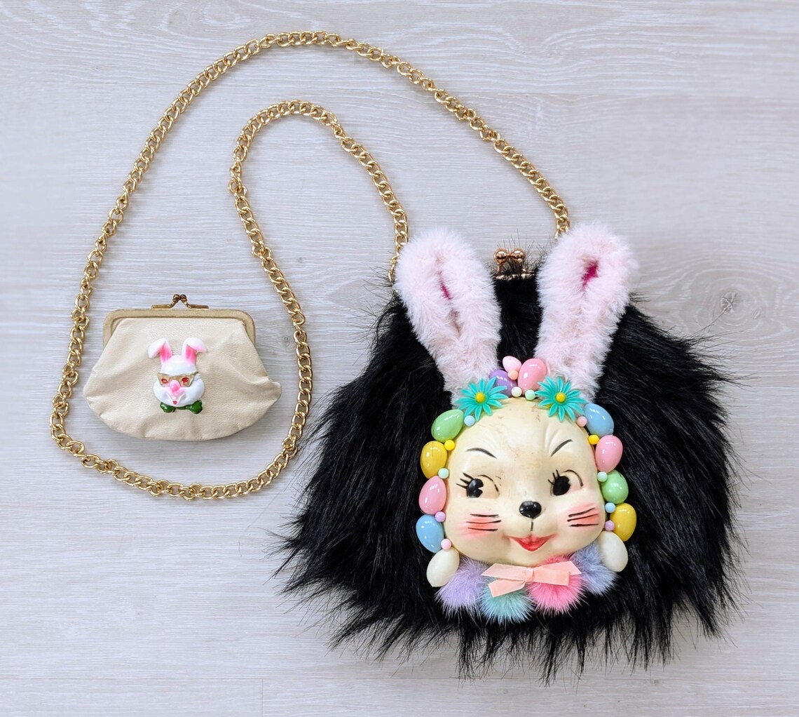 Large Kitsch Easter Crossbody Purse Using Vintage and Non Vintage Items ...