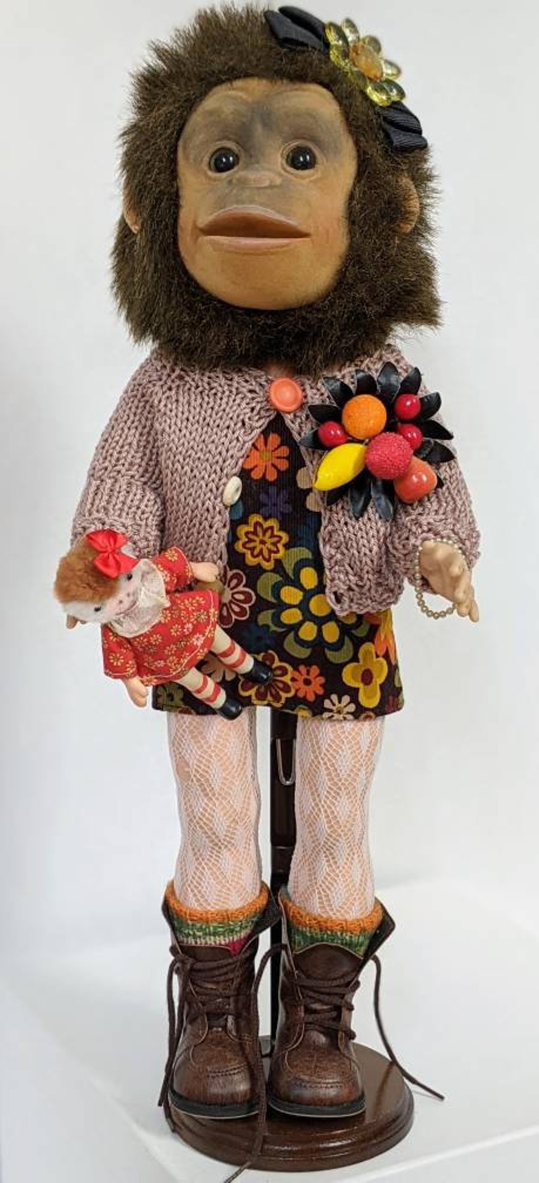 Art Doll.anamorphic Kitsch Character Doll. Vintage Horseman Doll With ...