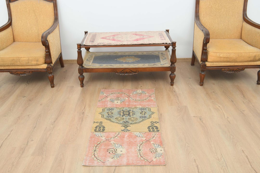 2x4 Rug, 2x4 Small Rug, 2x4 Turkish Rug, 2x4 Mini Rug, Vintage Mat Rug ...