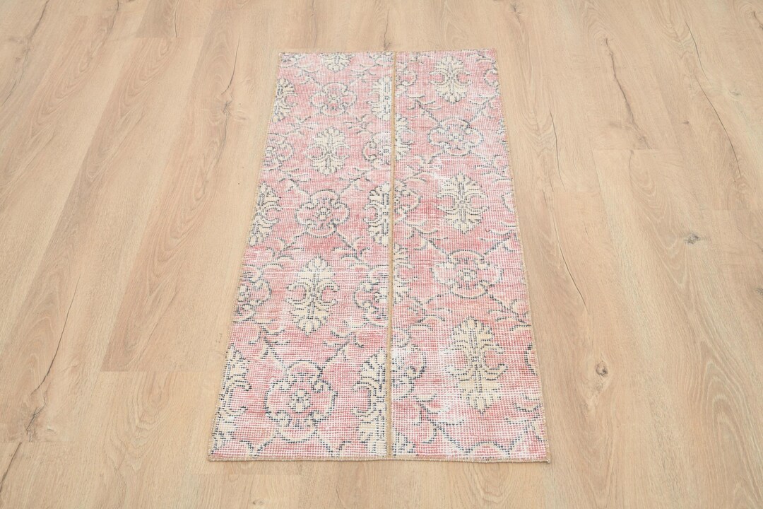 2x4 Door Mat Rug, Bathroom Rug, 2x4 Small Rug, Vintage Mat Rug, Turkish ...