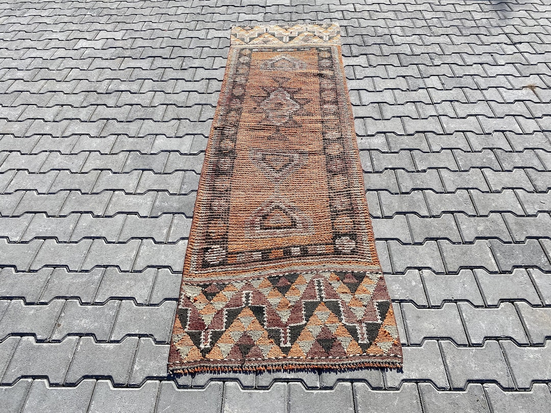 3x8 Beautiful Kitchen Runner Rug,vintage Handmade Wool Runner Rug ...