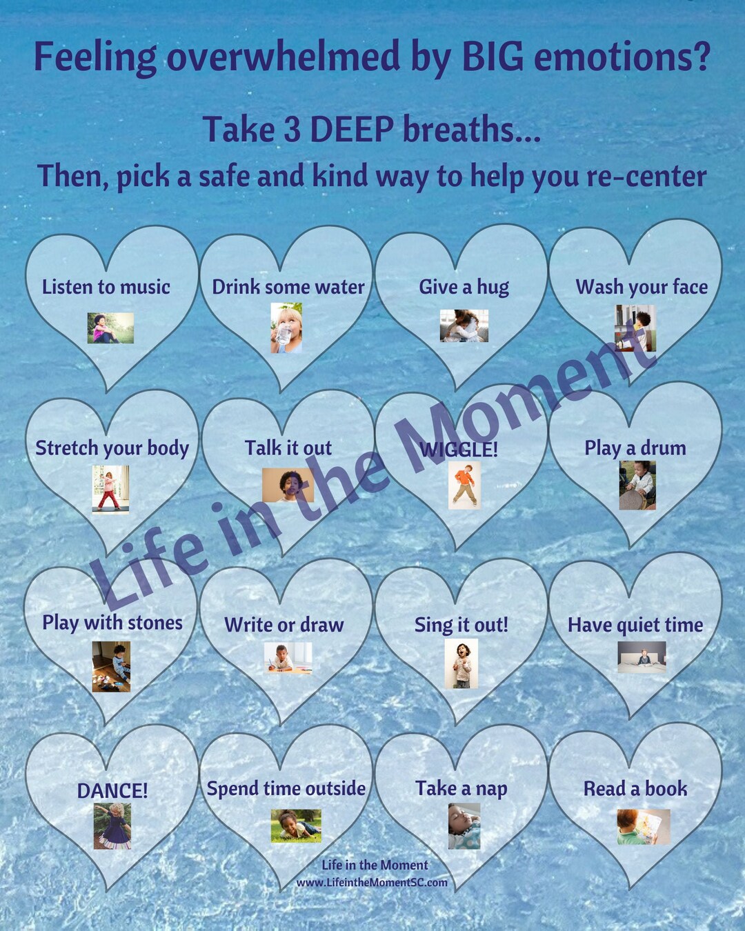 Life in the Moment 'feeling Overwhelmed by BIG Emotions' 16x20 Poster ...