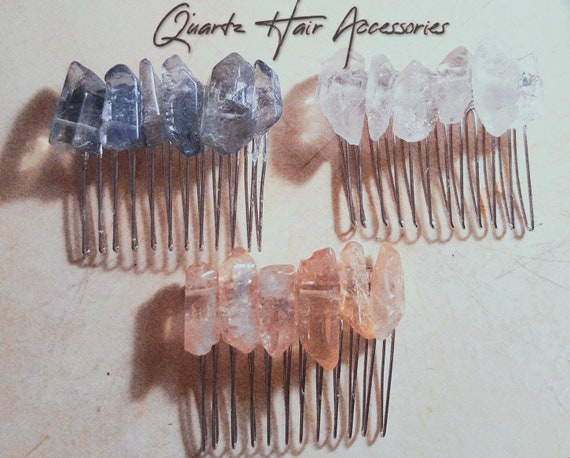 Natural Trendy Quartz Crystal Hair Accents Very Beautiful for | Etsy