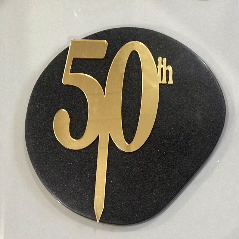 50th Cake Topper SVG, 50th SVG Cut File, 50 Cake Topper File, Cake ...