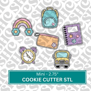 Mini School/back to School Cookie Cutter STL Files | 3D Printable ...