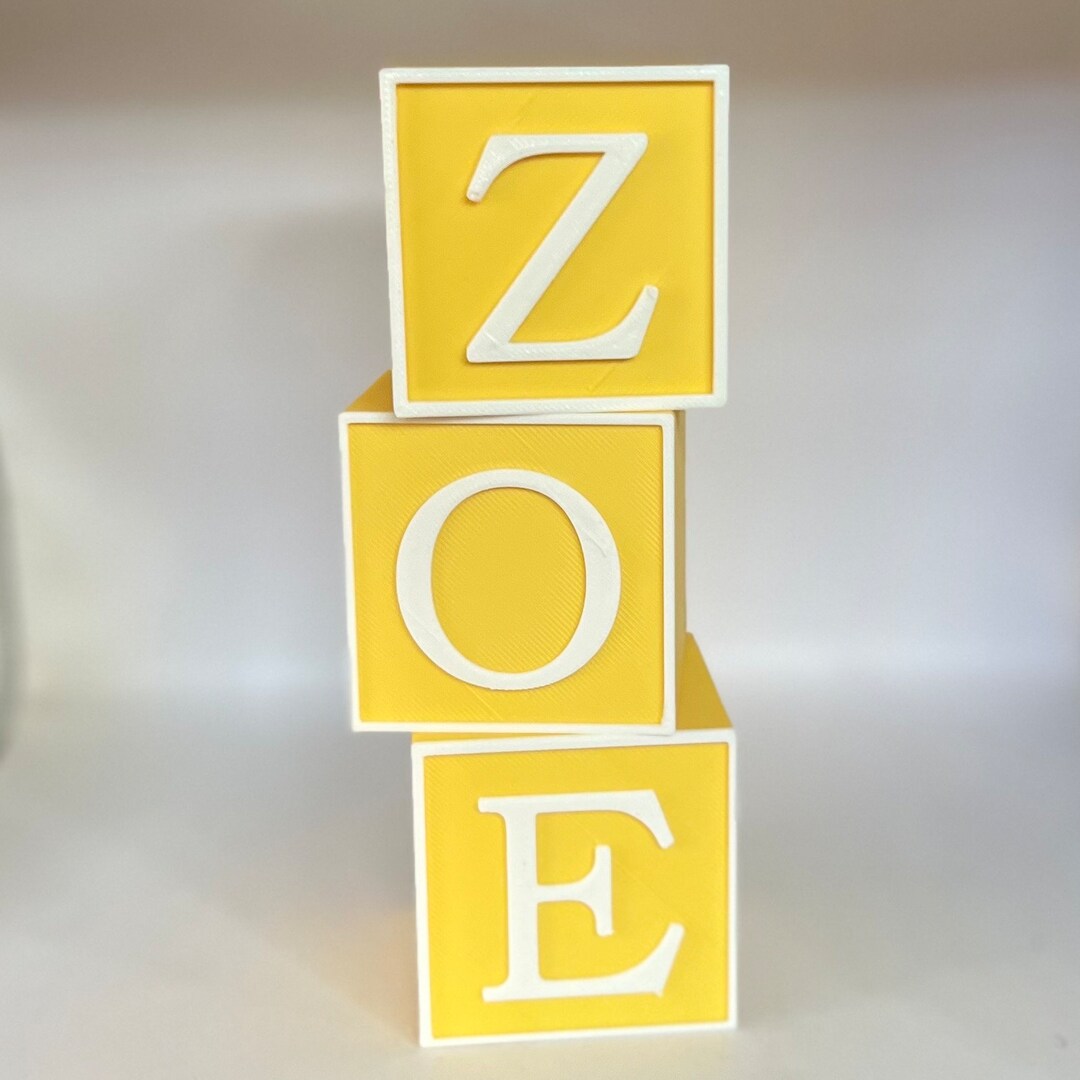Custom 3D Printed Baby Blocks STL, 10 Letters, Custom STL, Personalized ...