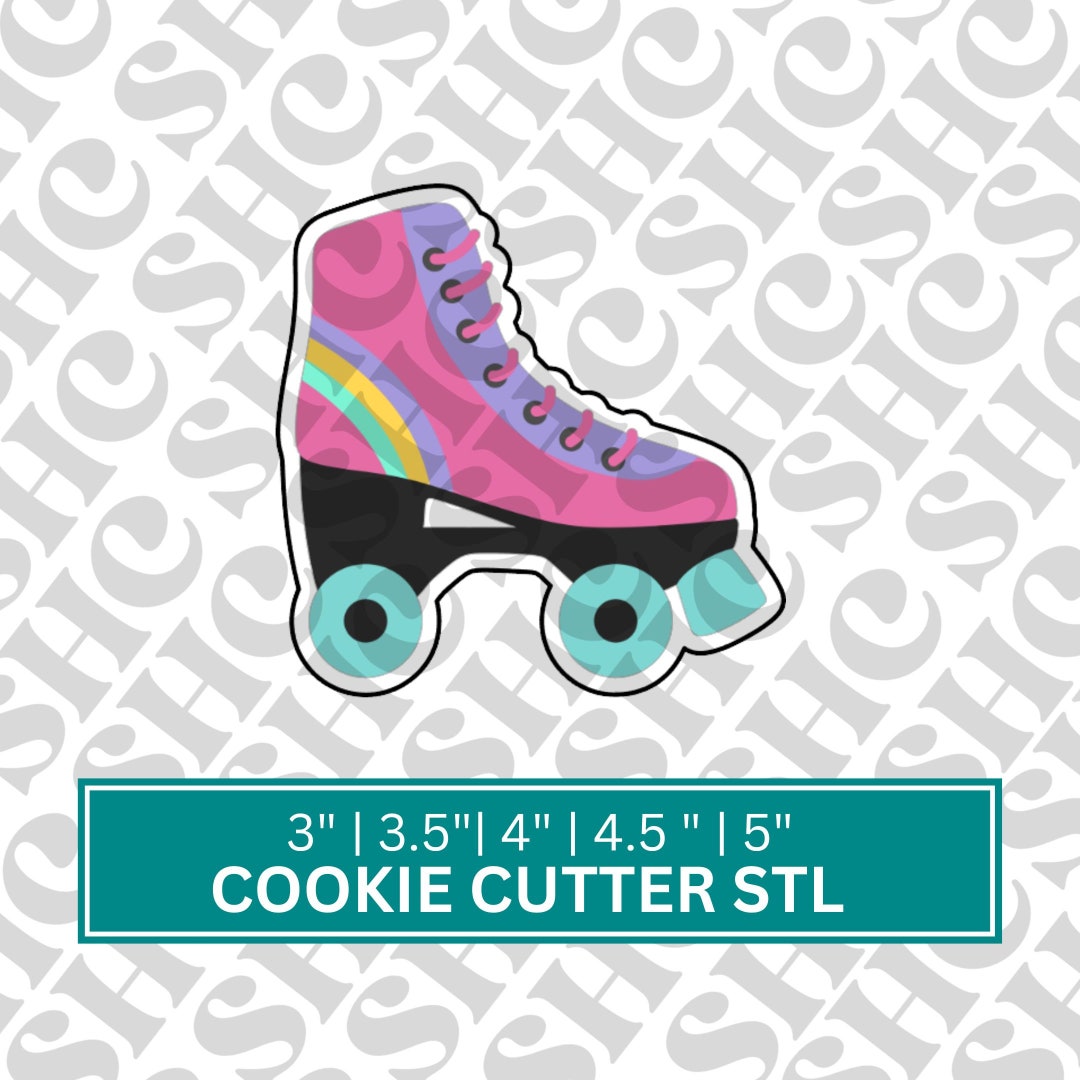 Retro Rollerblades Cookie Cutter STL | Vintage Roller Skate Design ...