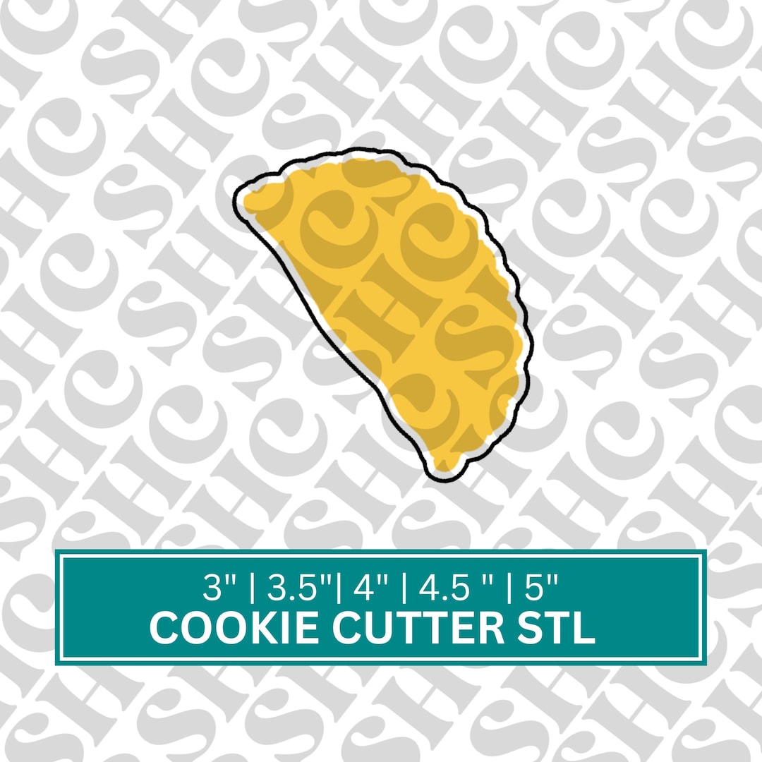 Jamaican Patty Cookie Cutter Stl, Patty Cookie Cutter STL, Tart STL ...