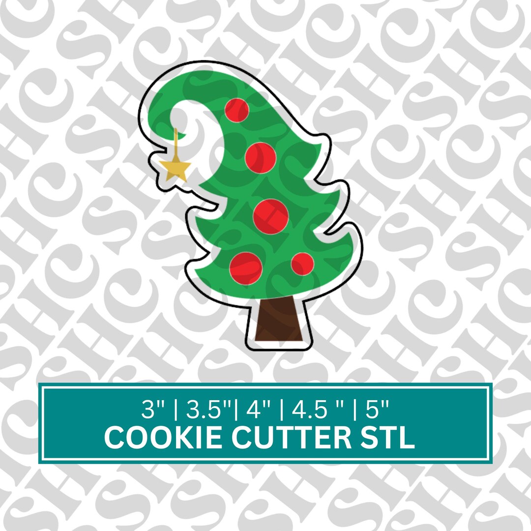 Whimsical Tree Cookie Cutter STL, Tree Cookie Cutter, Christmas STL ...