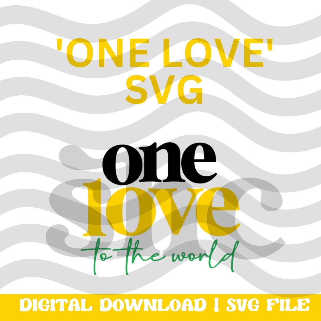 Jamaican Theme One Love SVG Cut File – Perfect for Crafts, T-shirts ...