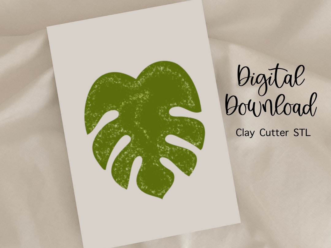 Monstera Clay Cutter | Digital STL FILE | 3D Printing | Digital ...