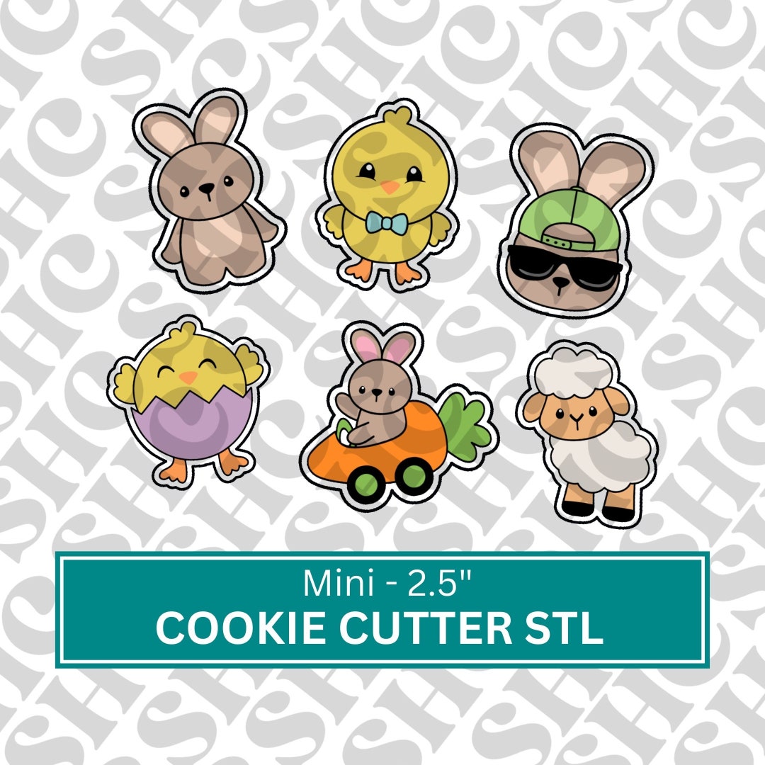 Mini Easter Cookie Cutter Set 2 | Easter Cookies | Bunny Cookie Cutter ...