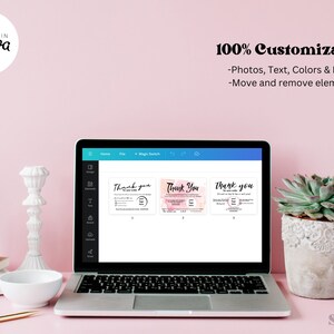 Printable Thank You Card Template, Editable Thank You, Canva ...