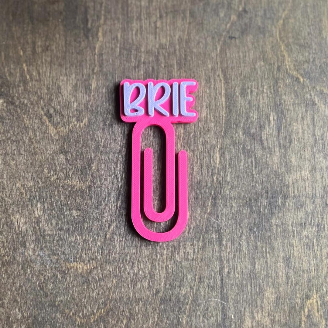 Custom 3D Paperclip Bookmark STL Design – Personalizable Bookmark for ...