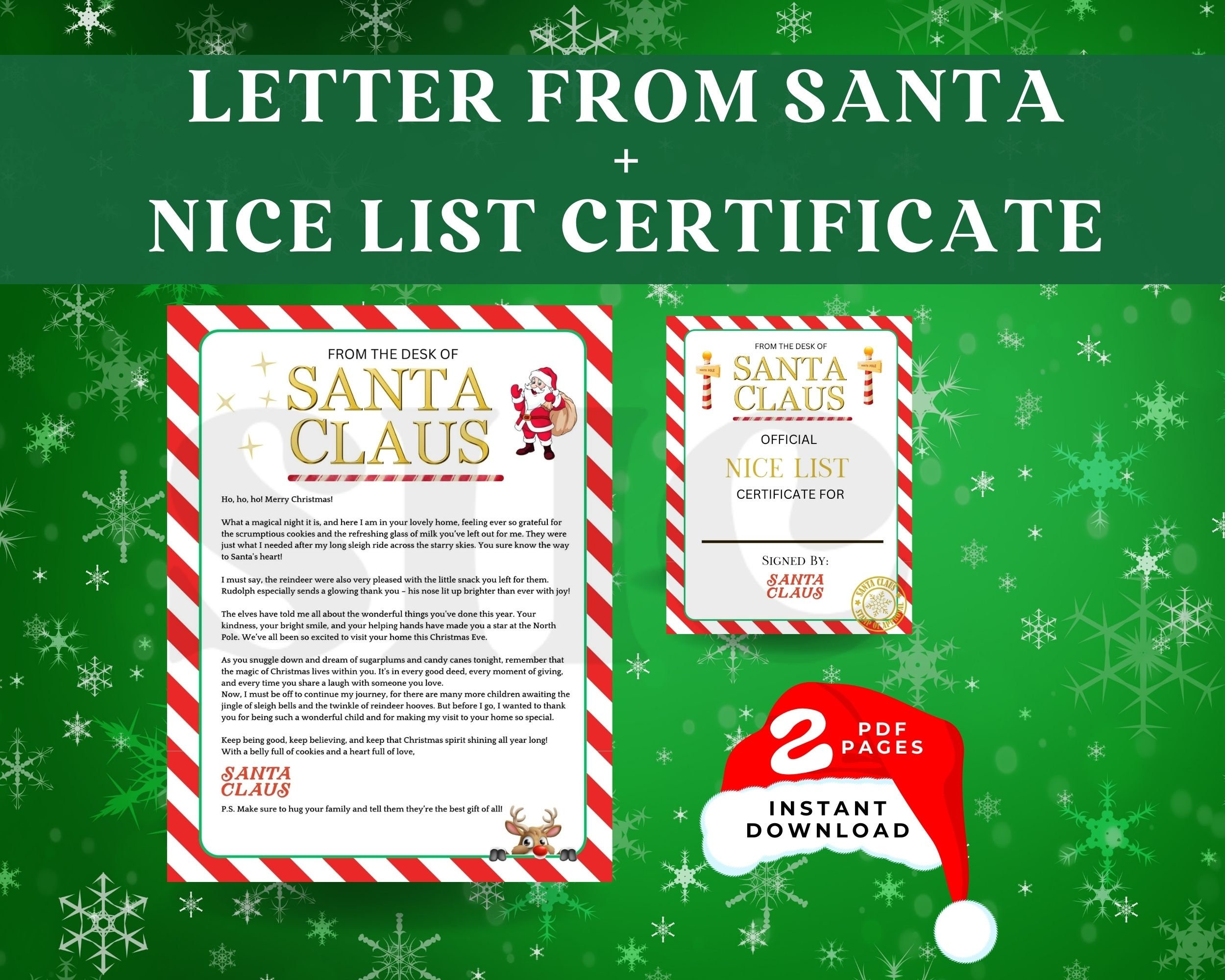 Letter From Santa, Secret Santa Idea, Santa Letters, Nice List ...