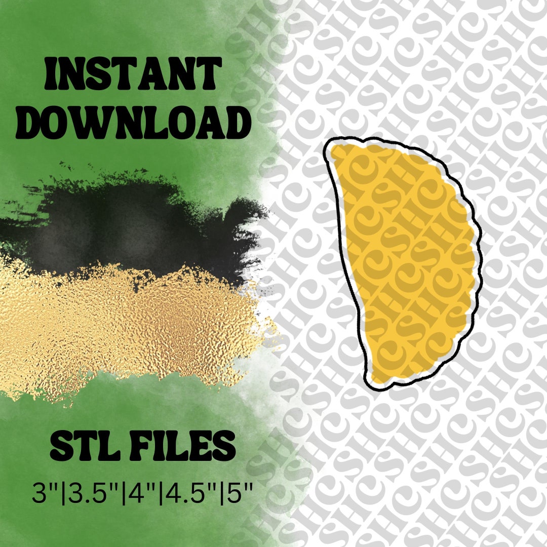 Jamaican Patty Cookie Cutter Stl, Patty Cookie Cutter STL, Tart STL ...