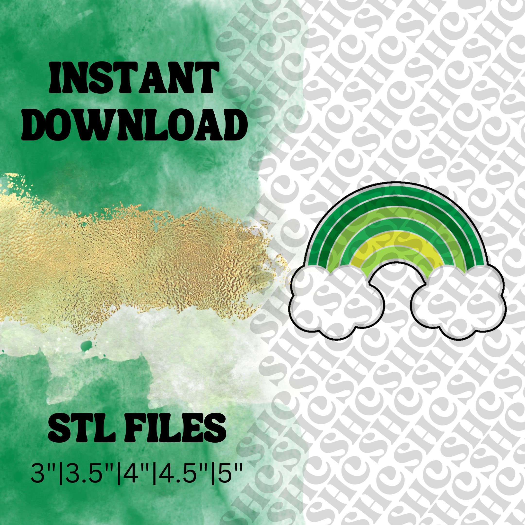 Rainbow STL Paddy's Day Cookie Cutter STL Cloud Stl File Pot of Gold ...