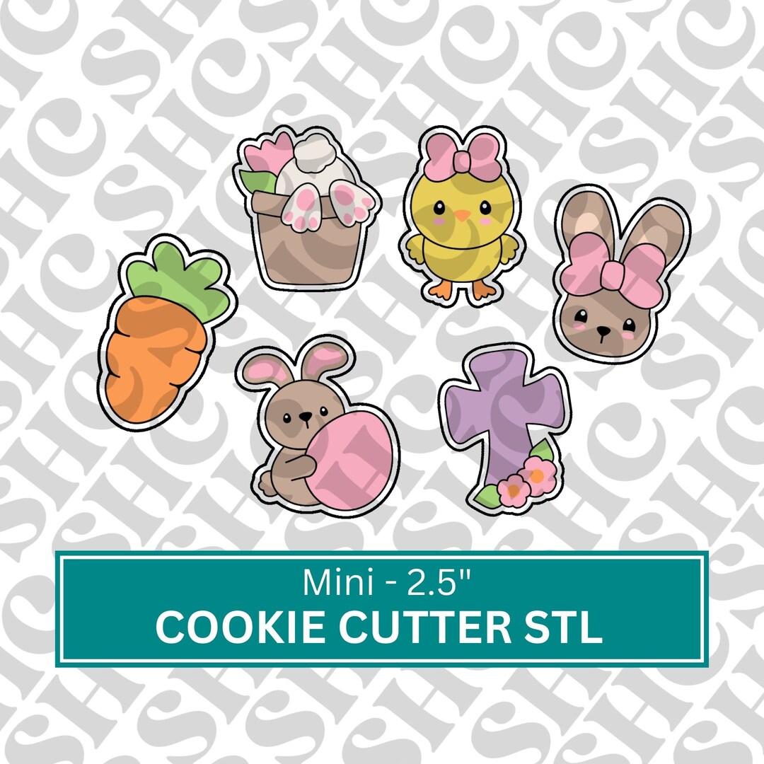 Mini Easter Cookie Cutter Set 1 | Easter Cookies | Bunny Cookie Cutter ...