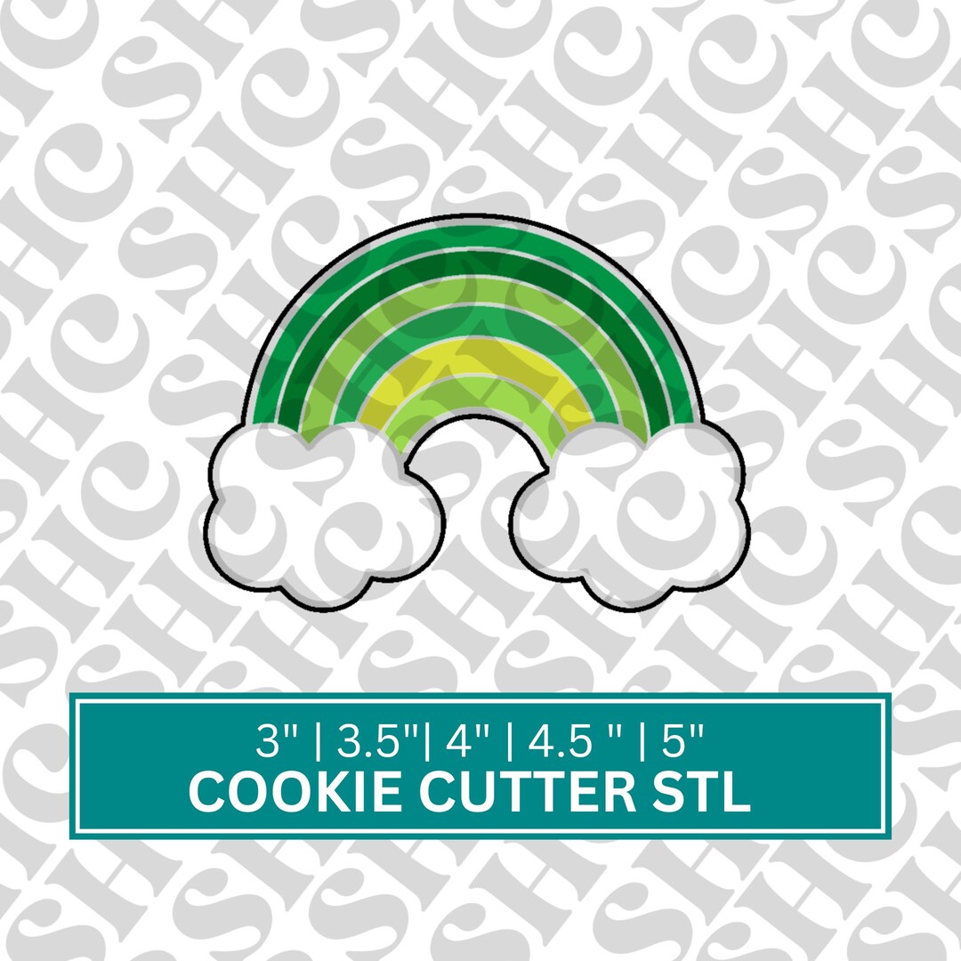 Rainbow STL | Paddy's Day Cookie Cutter STL | Cloud Stl File | Pot of ...