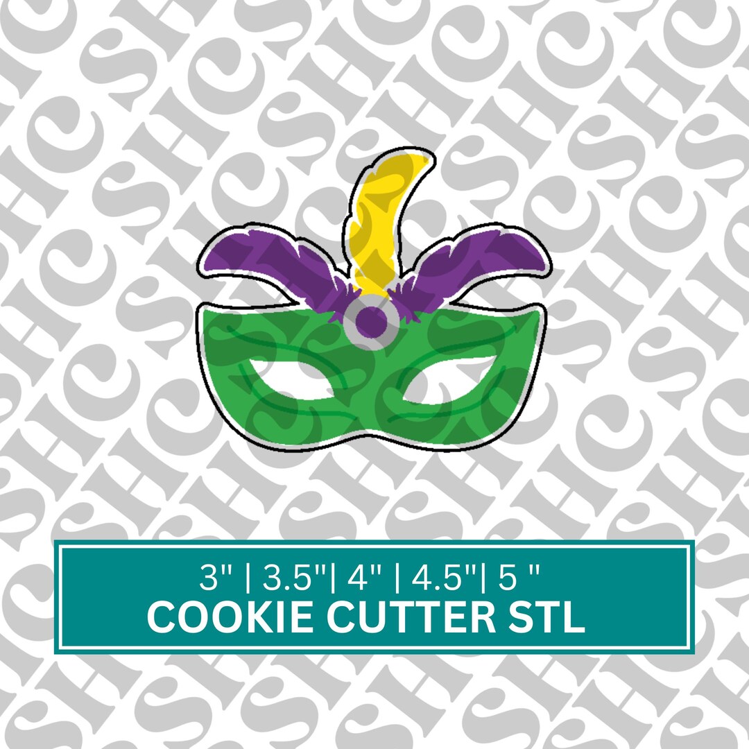Party Mask STL FILE | Carnvial Cookie Cutter, Carnival STL File ...
