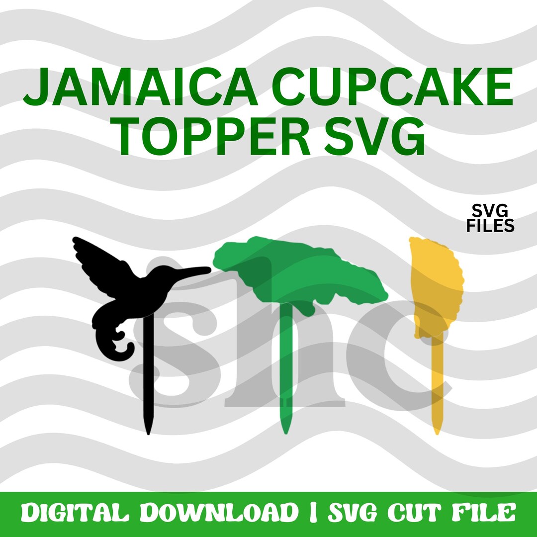 Jamaican Theme Cake Topper SVG Cut File, Jamaica SVG, Jamaica Cake ...