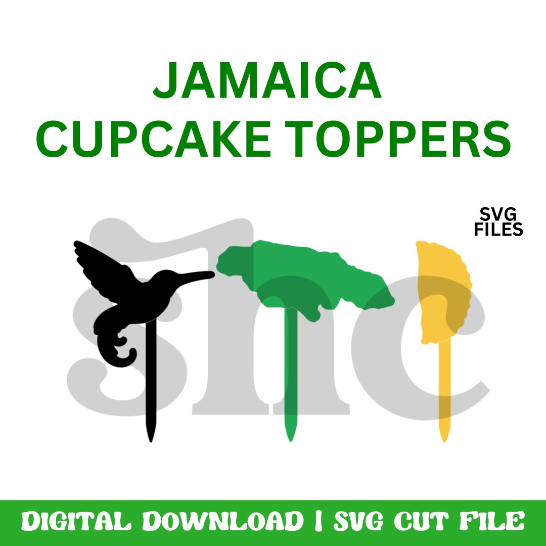 Jamaican Theme Cake Topper SVG Cut File Perfect for Custom Cakes, Party ...