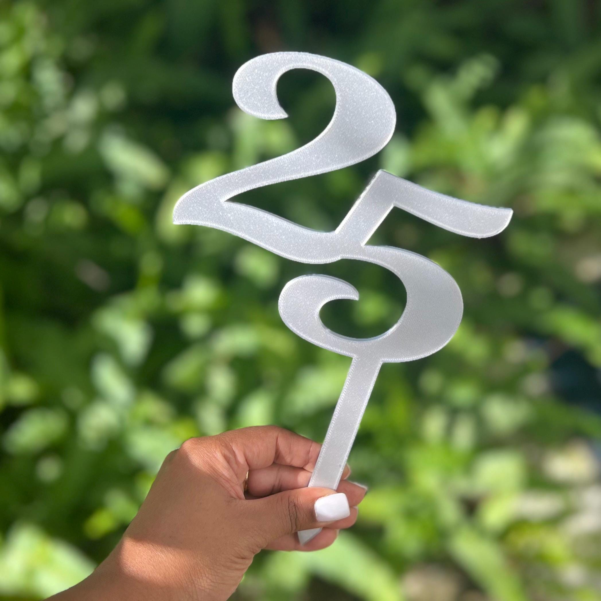 25 Cake Topper STL, 3D Print Cake Topper, Birthday Cake Topper STL ...