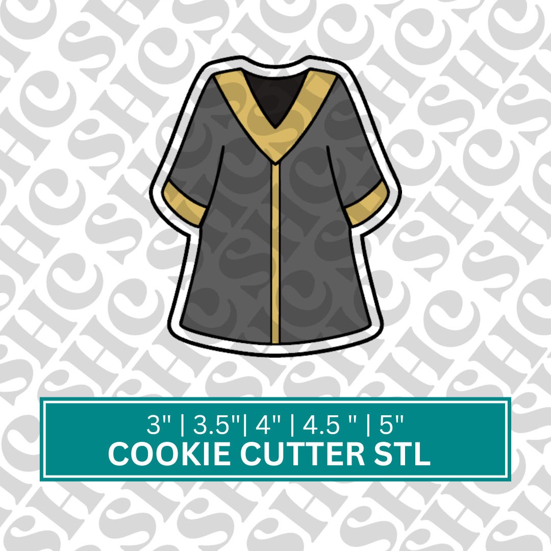 Graduation Gown Cookie Cutter STL File - 3D Stl Graduation Dress Cookie ...