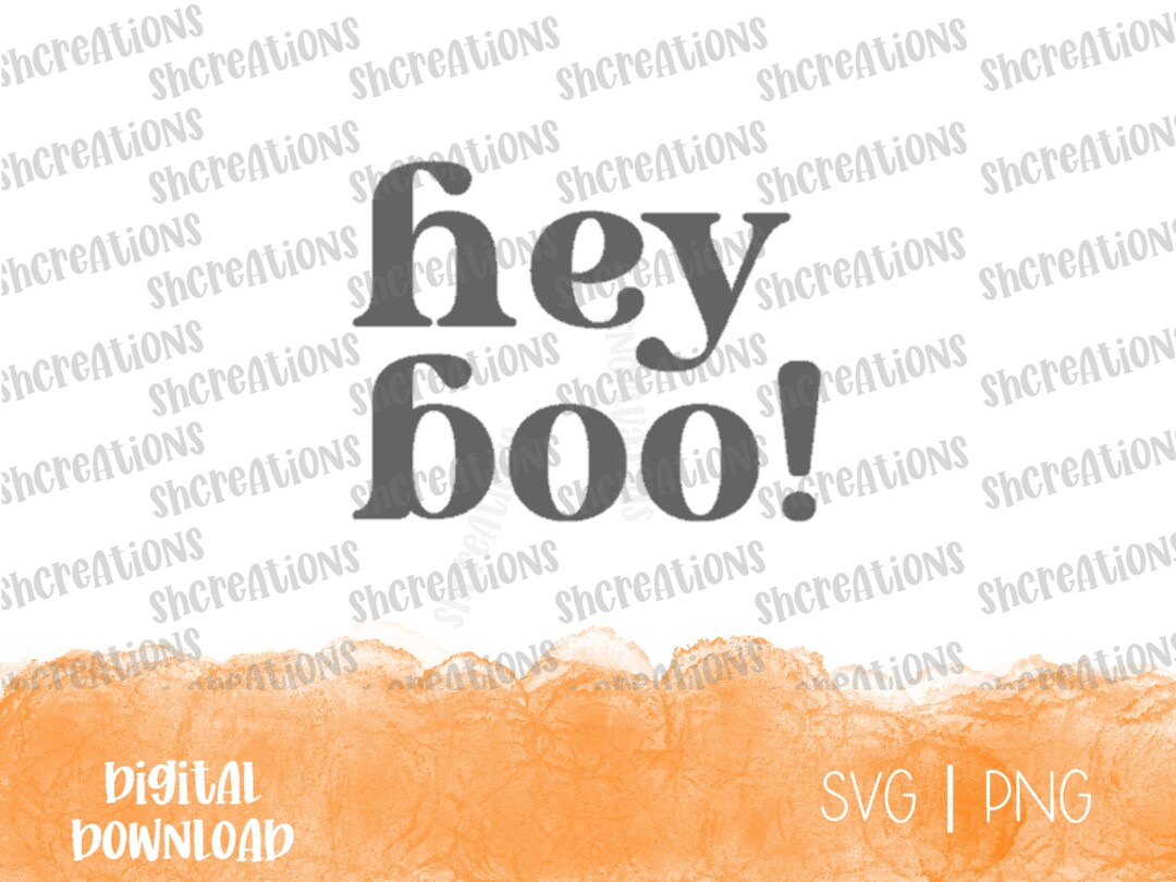 Hey Boo SVG Cut File |halloween Cut File | Retro SVG | Boo Svg | Laser ...