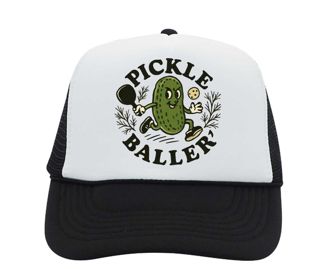 Pickle Baller Trucker Hat, Foam Hats, Pickle Ball Teams, Custom ...
