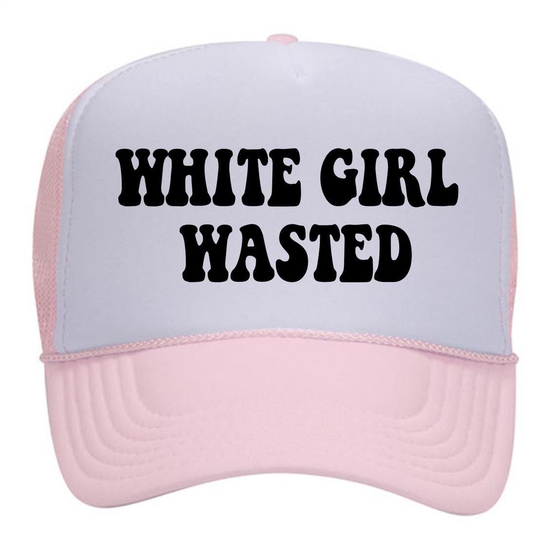 WHITE Girl Wasted / Unbeatable Quality and Price // Trucker - Etsy