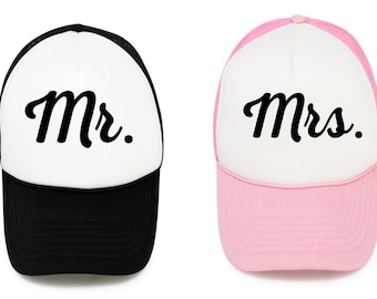 Mr and Mrs Hats Embroidered Dad Cap Mr Mrs Hats Newlywed - Etsy
