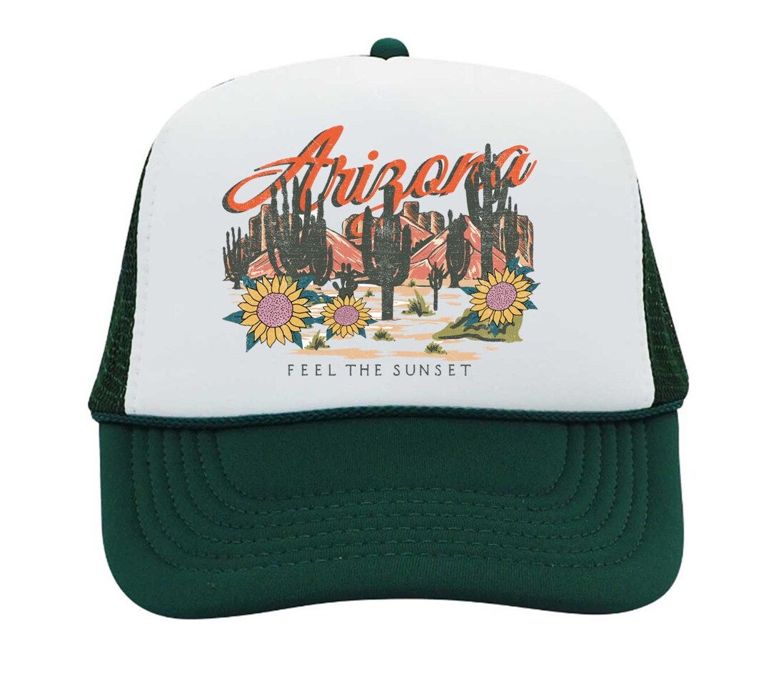 Arizona Sunset Trucker Hat: Retro Foam Snapback - Etsy