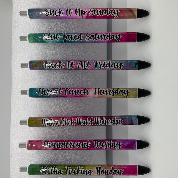 Epoxy Pens Days of Week - Etsy