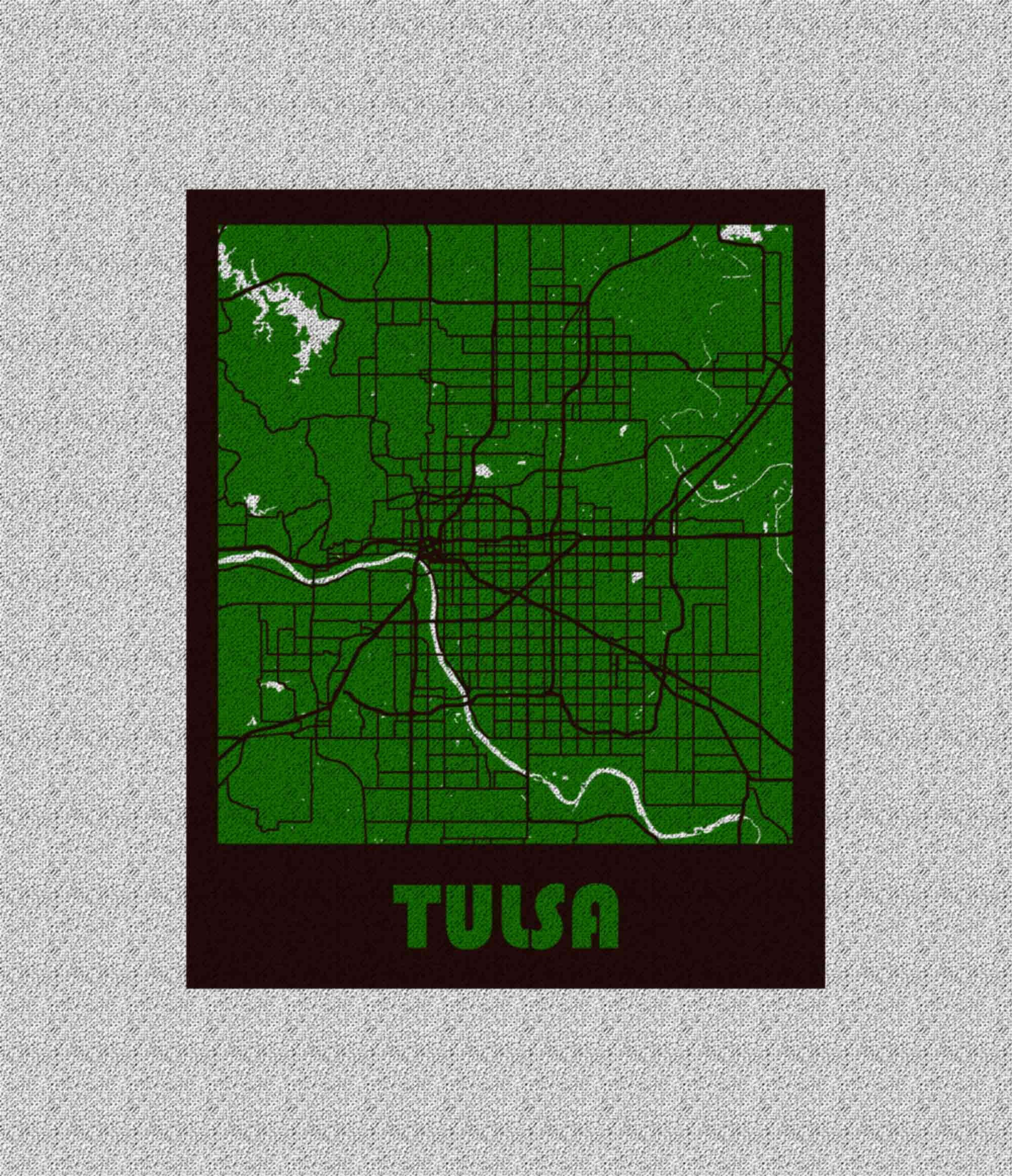 Tulsa Land and Roads Map File for Laser Cut Instant Download Svg Crd ...